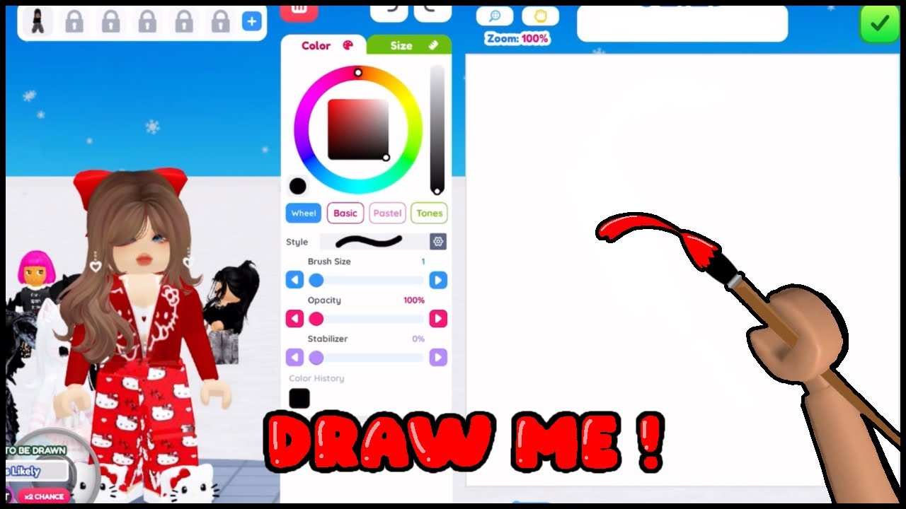 Playing Roblox Draw Me! - YouTube