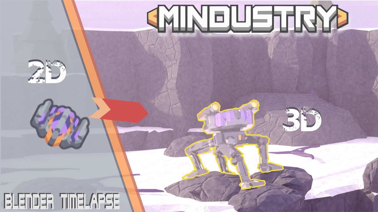 Mindustry Atrax 3D modeling with blender - YouTube