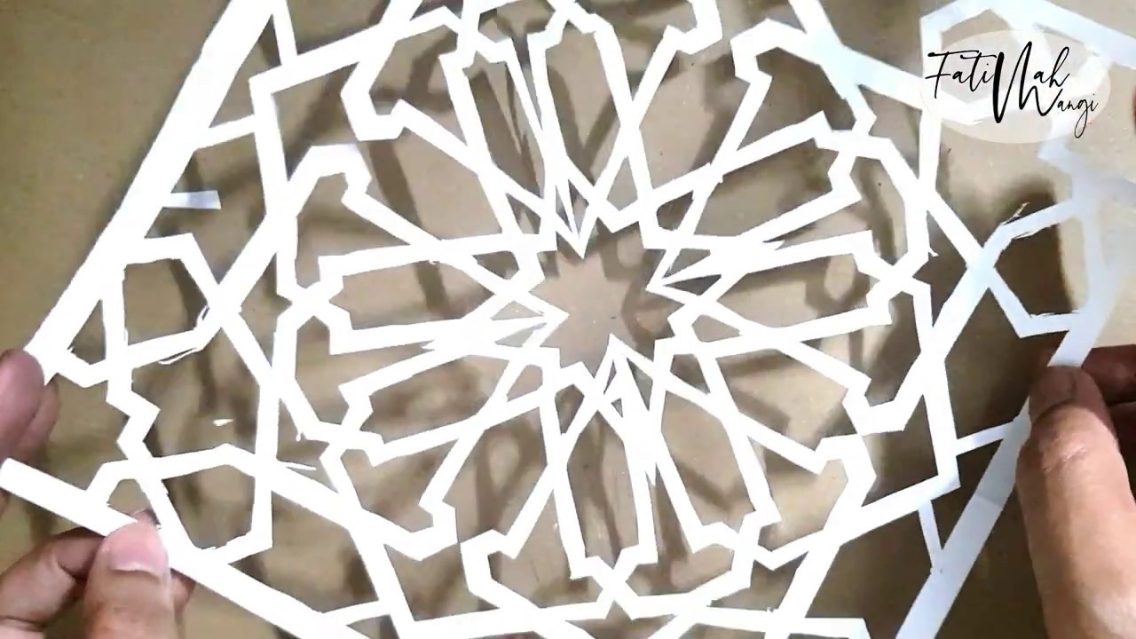 How To Cut A Geometric Islamic Pattern. step by step - YouTube