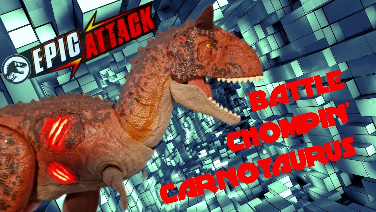 Jurassic World Epic Attack Carnotaurus - Battle Chompin' #mattel - YouTube