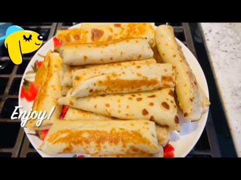 Вкусные Блинчики с творогом на Масленицу!Crepes with cottage cheese ...