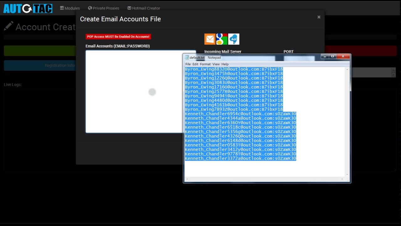 AutoTAC - Account Creation Module - YouTube