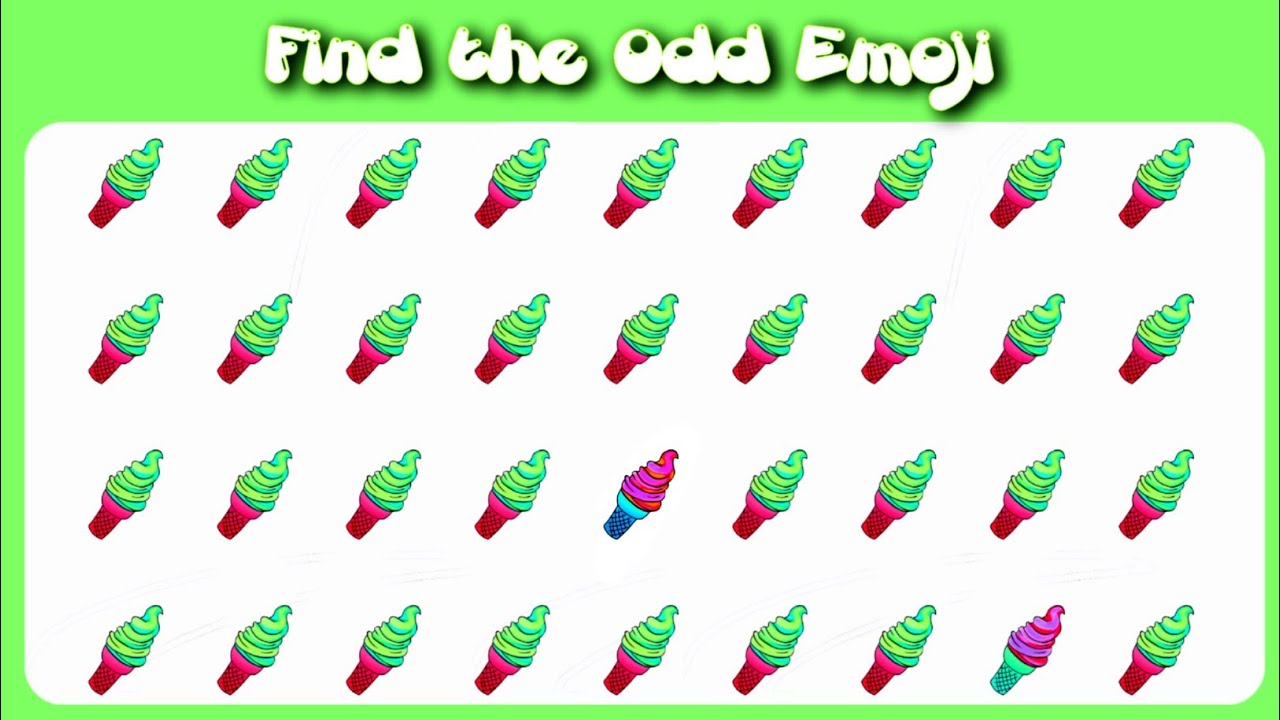 Test Your Brain🧠🧠 Challenge #9|| Find the Odd Emoji Out by CANDY 🍬🍭🍭 ...