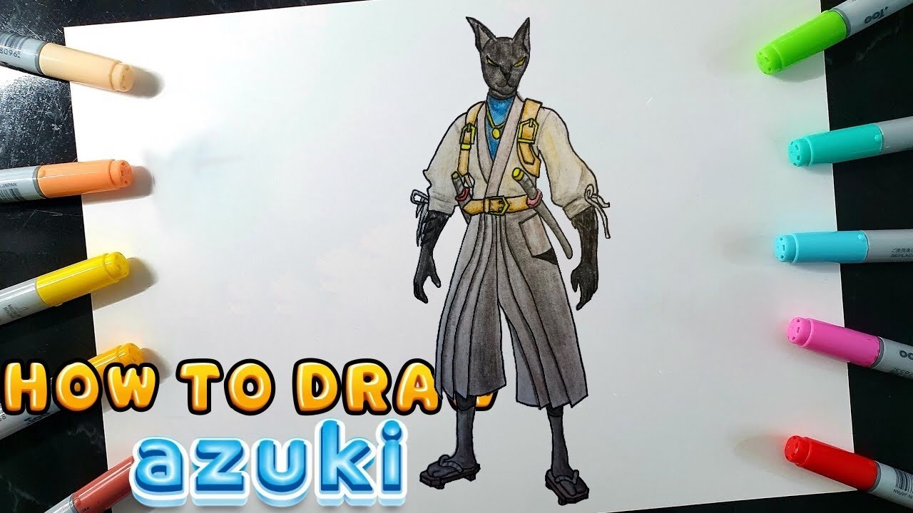 HOW TO DRAW AZUKI FROM FORTNITE CHAPTER 3 - YouTube