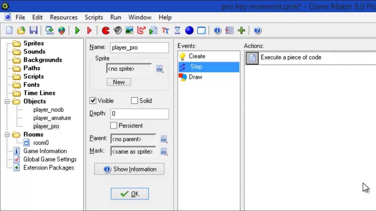 Game Maker: Pro Arrow Key Movements - YouTube