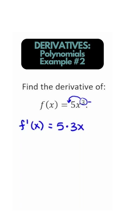 DERIVATIVES: Polynomial Functions Example 2 #maths #calculus # ...
