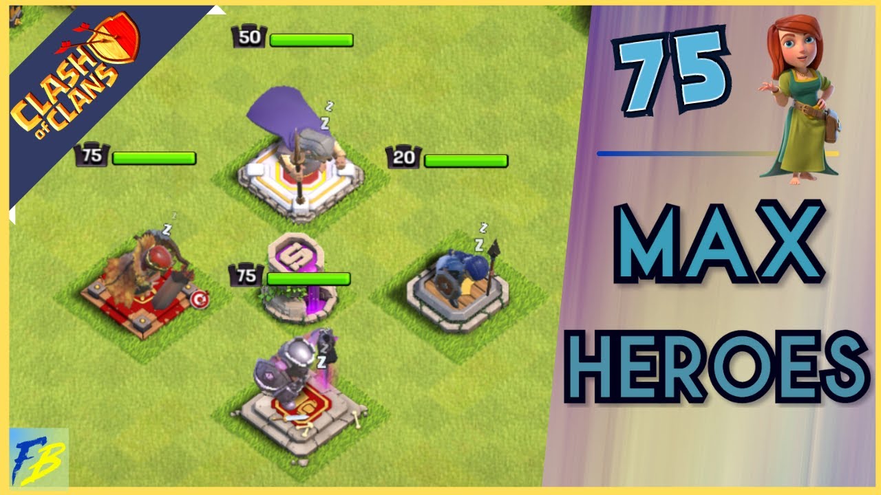 Barbarian King to Max Level 75ㅣMaxing Out ALL Heroes - YouTube