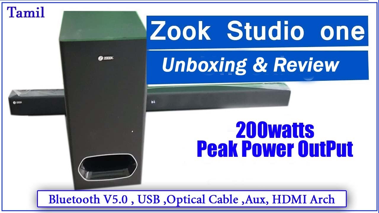 Zook Sound Bar Studio One 2.1 Channel Unbox and Review | 200watts ...