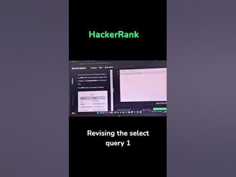 HackerRank problem Revising the select query 1 - YouTube