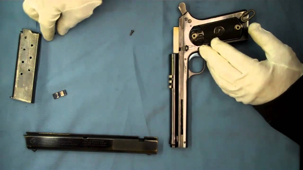 Colt Factory Shoulder Stock Mounts on 1902 Military Model - YouTube