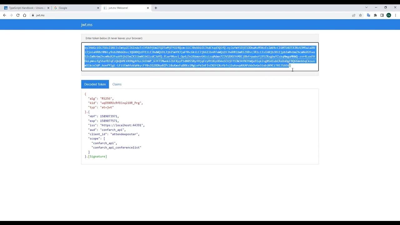 Webapi Netcore Ep10b Authentication With Tokens Create Token Youtube