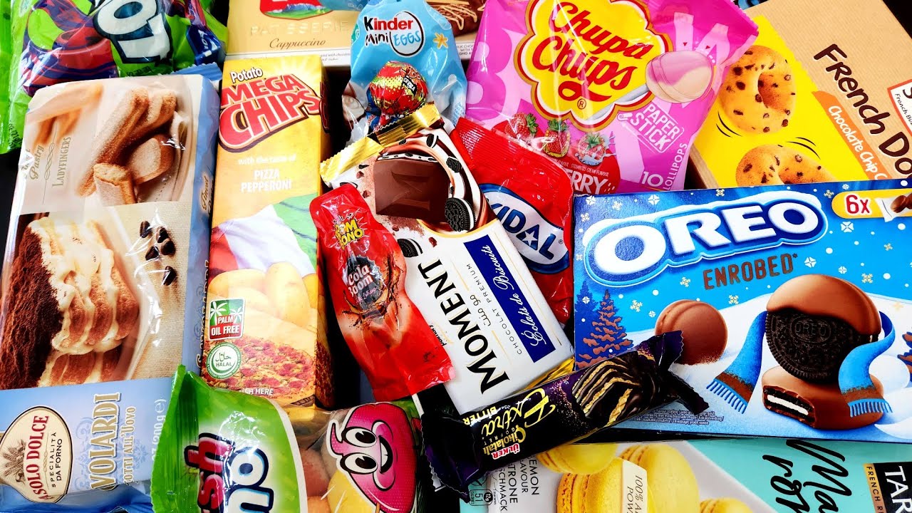 Snack Opening New pin pop lollipops mega potato chips Oreo chupa Chaps ...