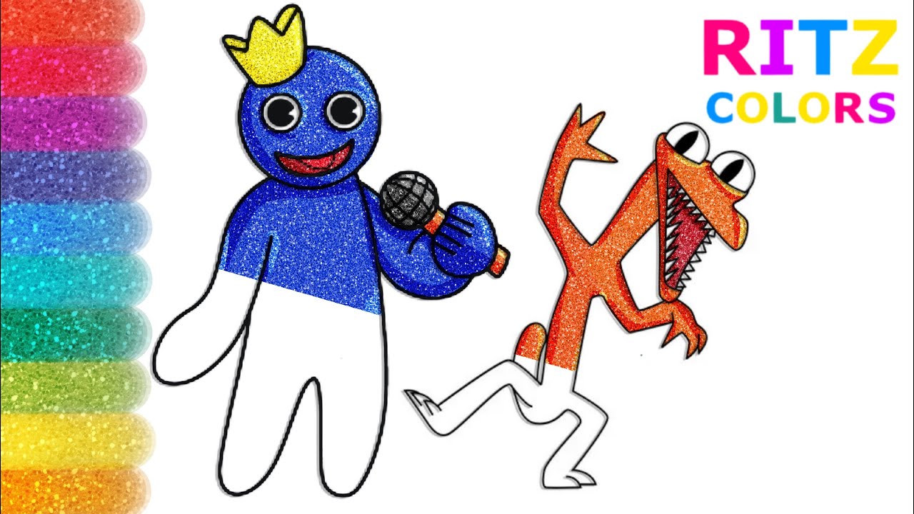 Coloring Rainbow Friends | Blue | Orange | RITZ Colors # ...