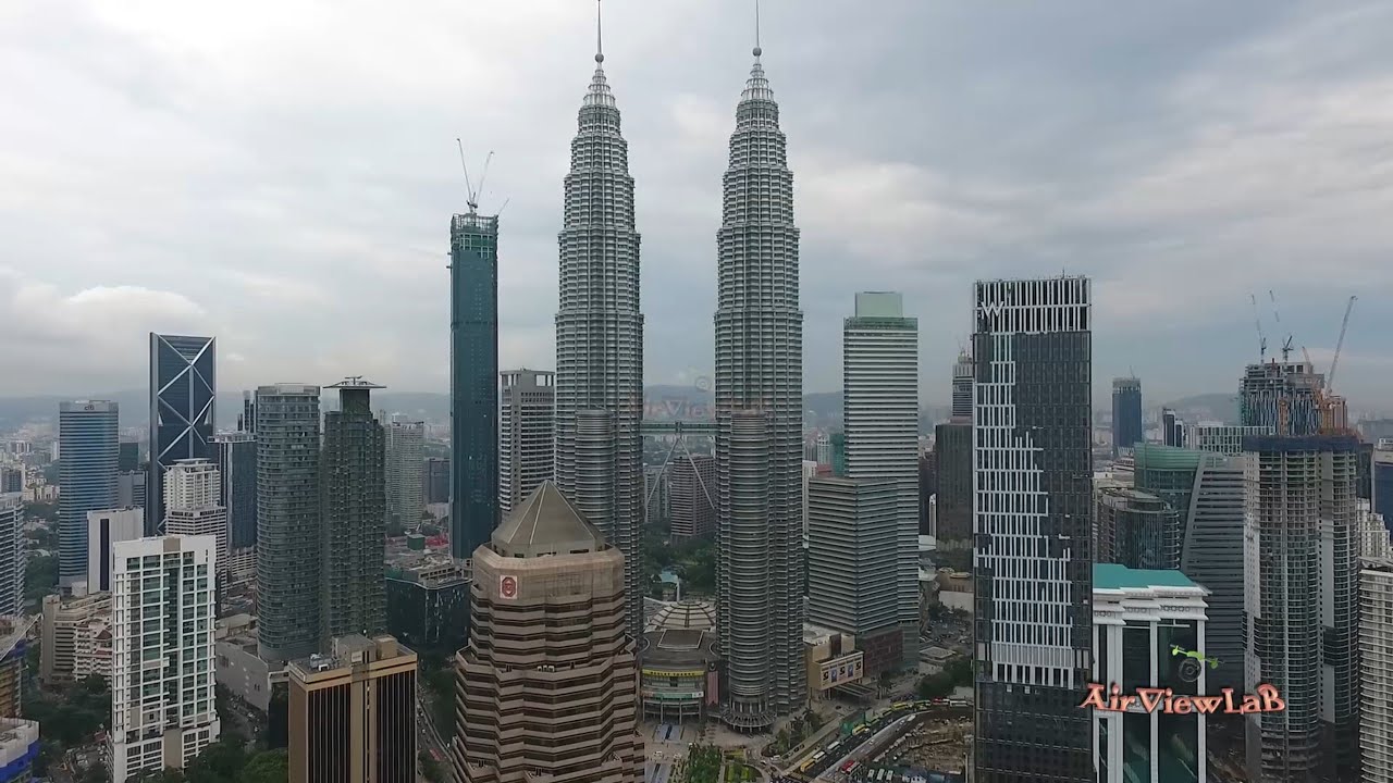 Best close up KLCC Malaysia Aerial Drone View - YouTube