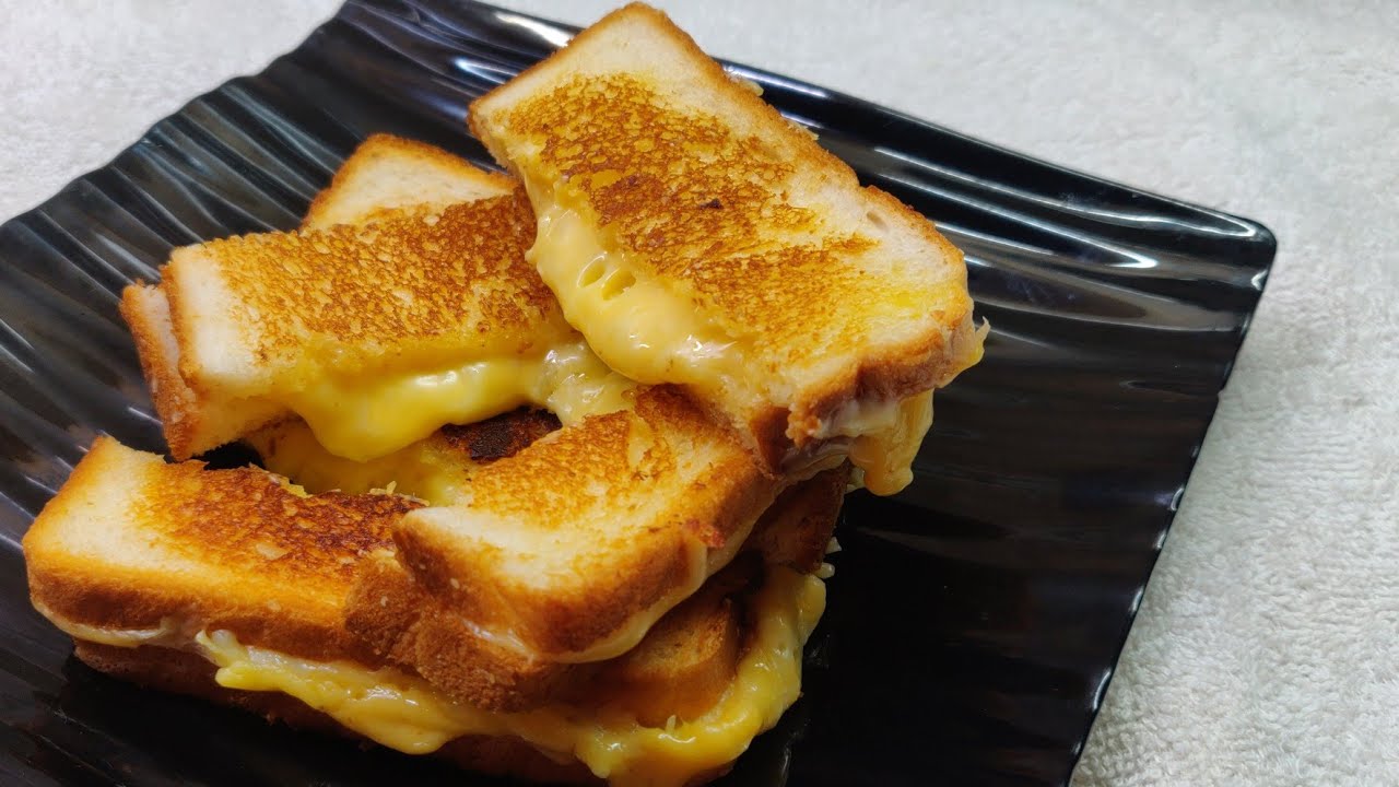 Grilled Cheese Sandwich....Cafe Style Double Cheese Sandwich Recipe ...