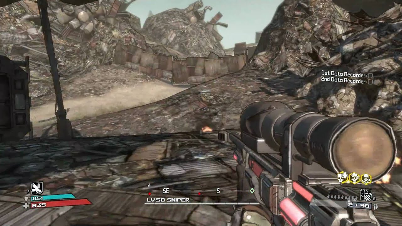 [Borderlands] Skullmasher Volcano Sniper Rifle Gameplay - YouTube