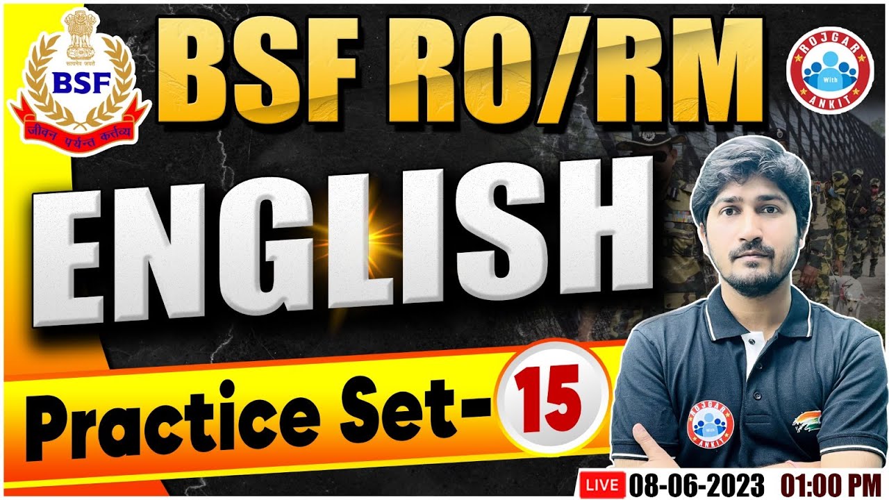 BSF RO/RM 2023, BSF RO/RM English Practice Set #15, BSF RO/RM English ...