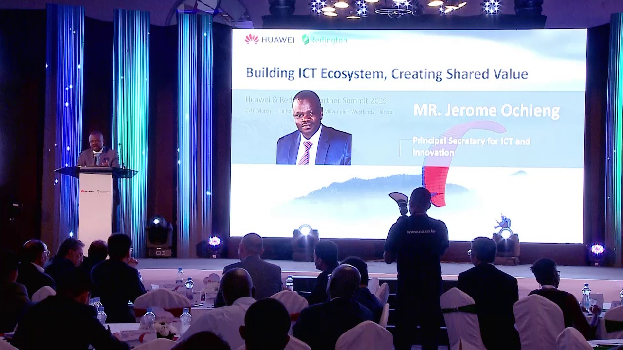 ICT PS Jerome Ochieng' at Huawei Partner Summit - YouTube