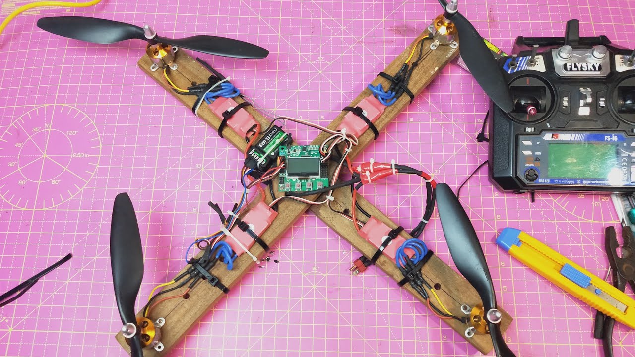 Making a Simple Drone with wooden frame | Tutorial - YouTube