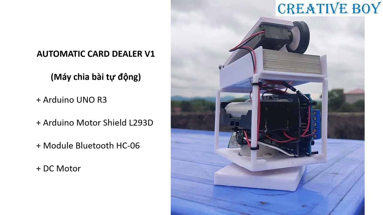 Máy chia bài tự động | Automatic Card Dealer V1 | Arduino - YouTube