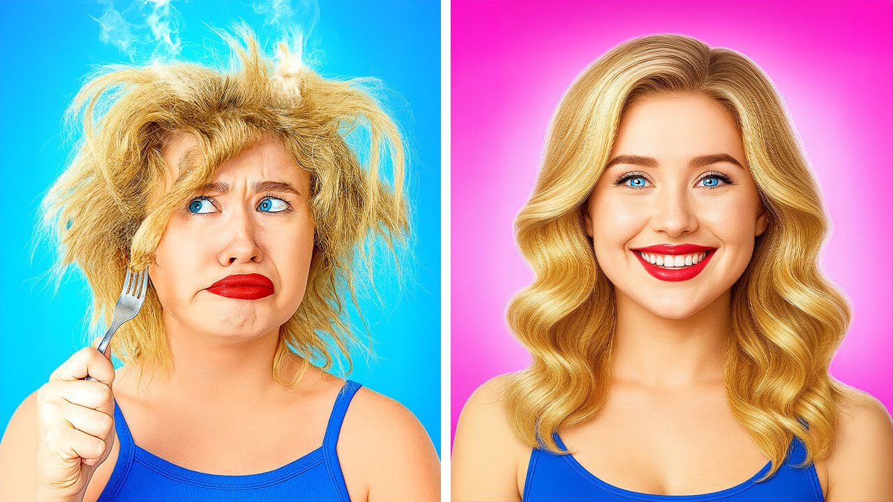 TUTORIAL GAYA RAMBUT TERBAIK 💇‍♀️ Trik Rambut Mudah & Trik Kecantikan ...