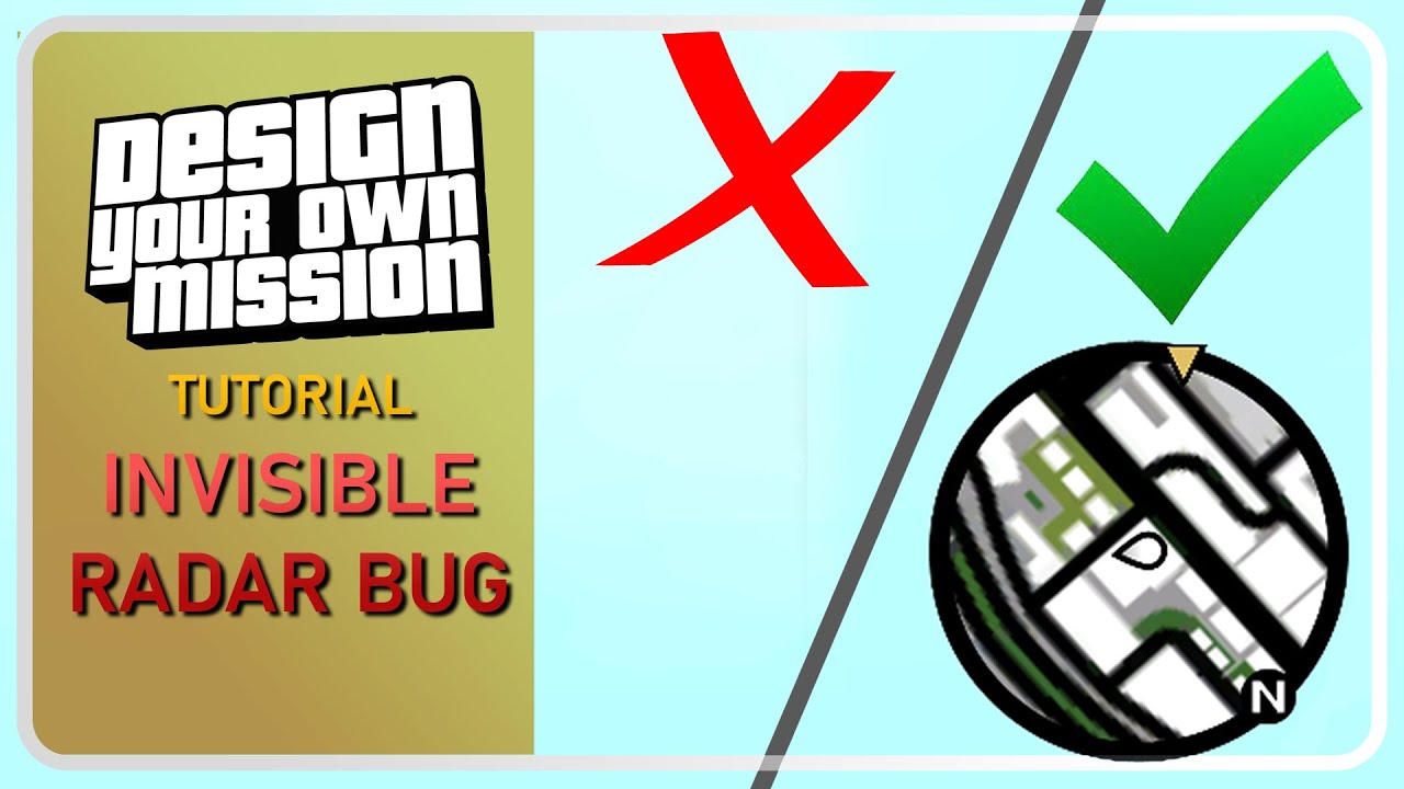 How to Fix INVISIBLE RADAR Bug - DYOM Tutorial - GTA SA DYOM v8.1 - YouTube