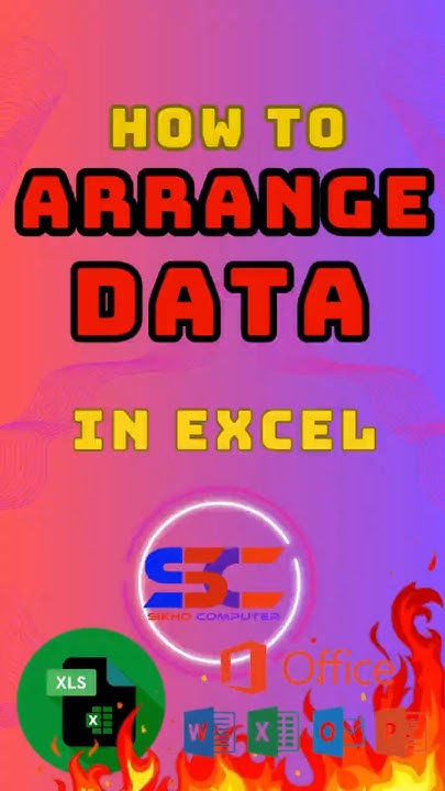 HOW TO ARRANGE DATA IN EXCEL #shorts - YouTube