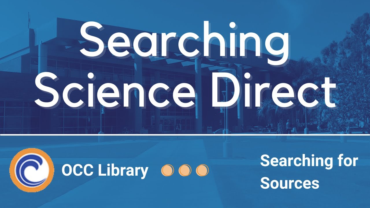 Searching Science Direct - YouTube