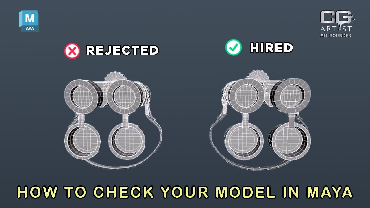 maya tutorial : how to CHECK YOUR model in maya| modeling mistake - YouTube