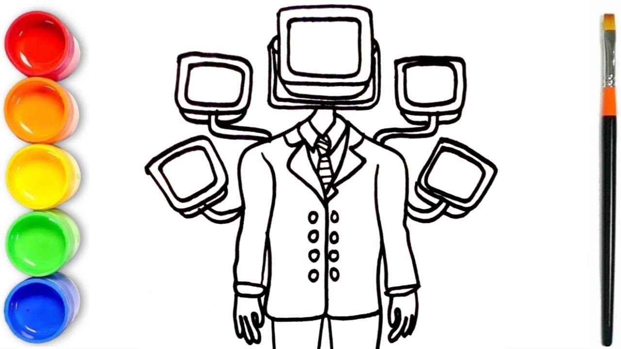 How to draw Big Tv Man From Skibidi Toilet | Big Tv Man - YouTube