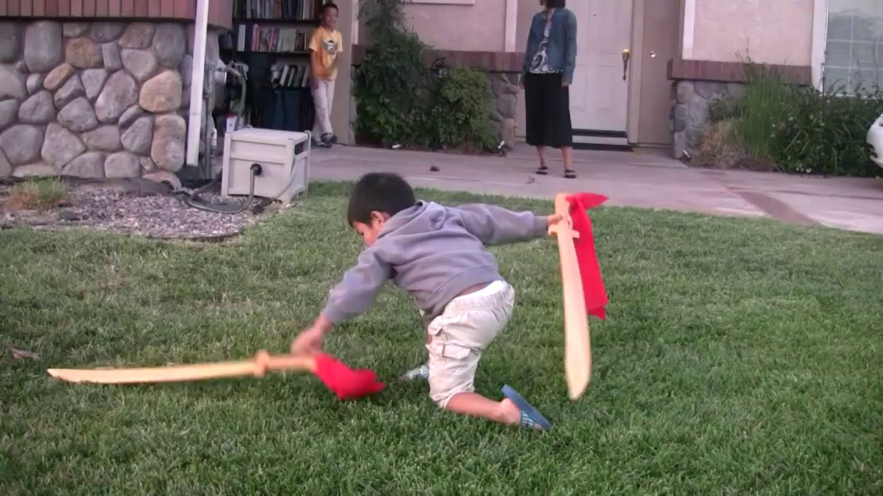 Kung Fu Double Sword Form - black belt hopeful - YouTube