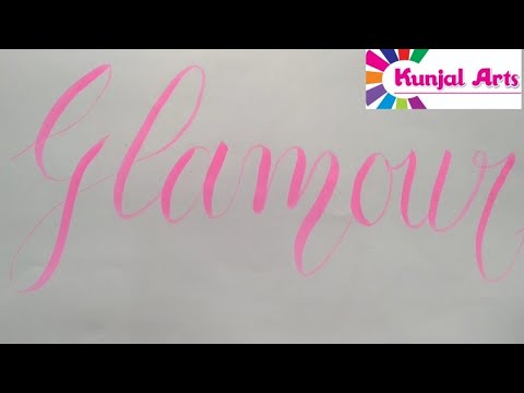 Glamour/brushcalligraphy / creative writing / hand lettering - YouTube