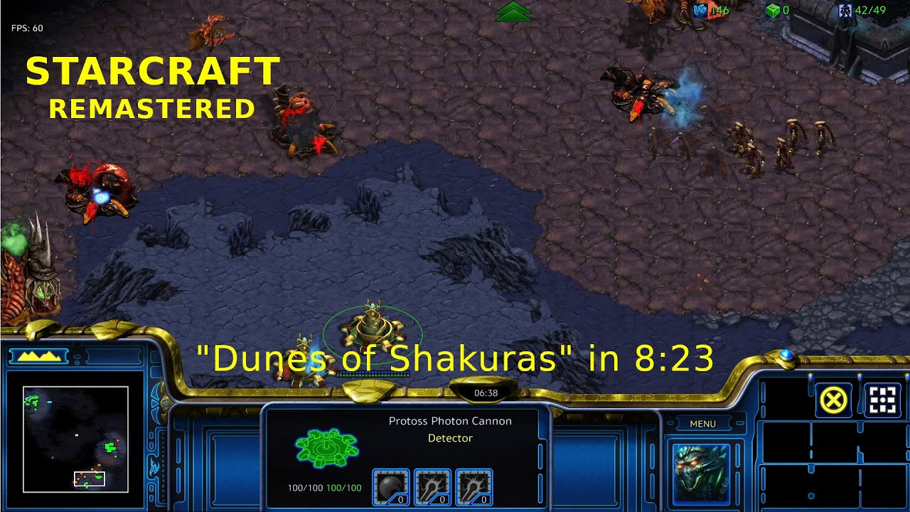SPEEDRUN - StarCraft : Brood War - P02 "Dunes of Shakuras" in 8:23.450 ...