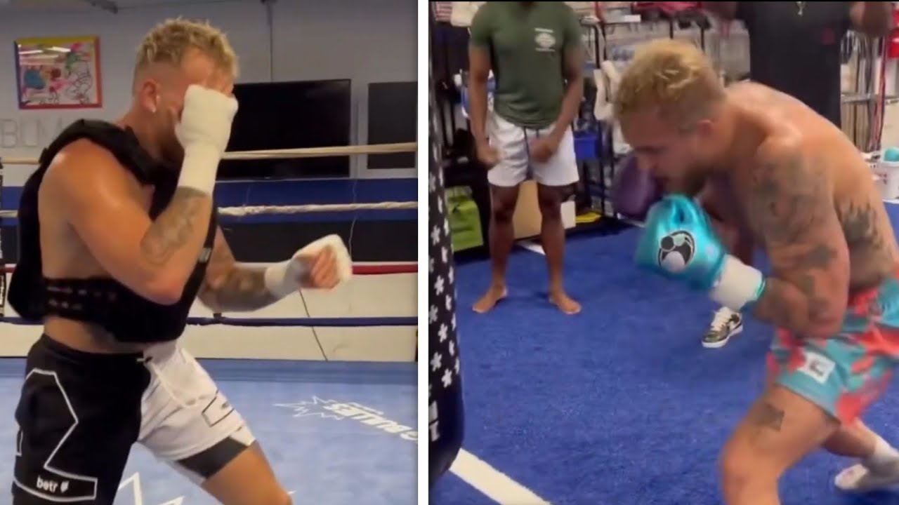 Jake Paul Insane Right Hand Power On Punch Bag - YouTube