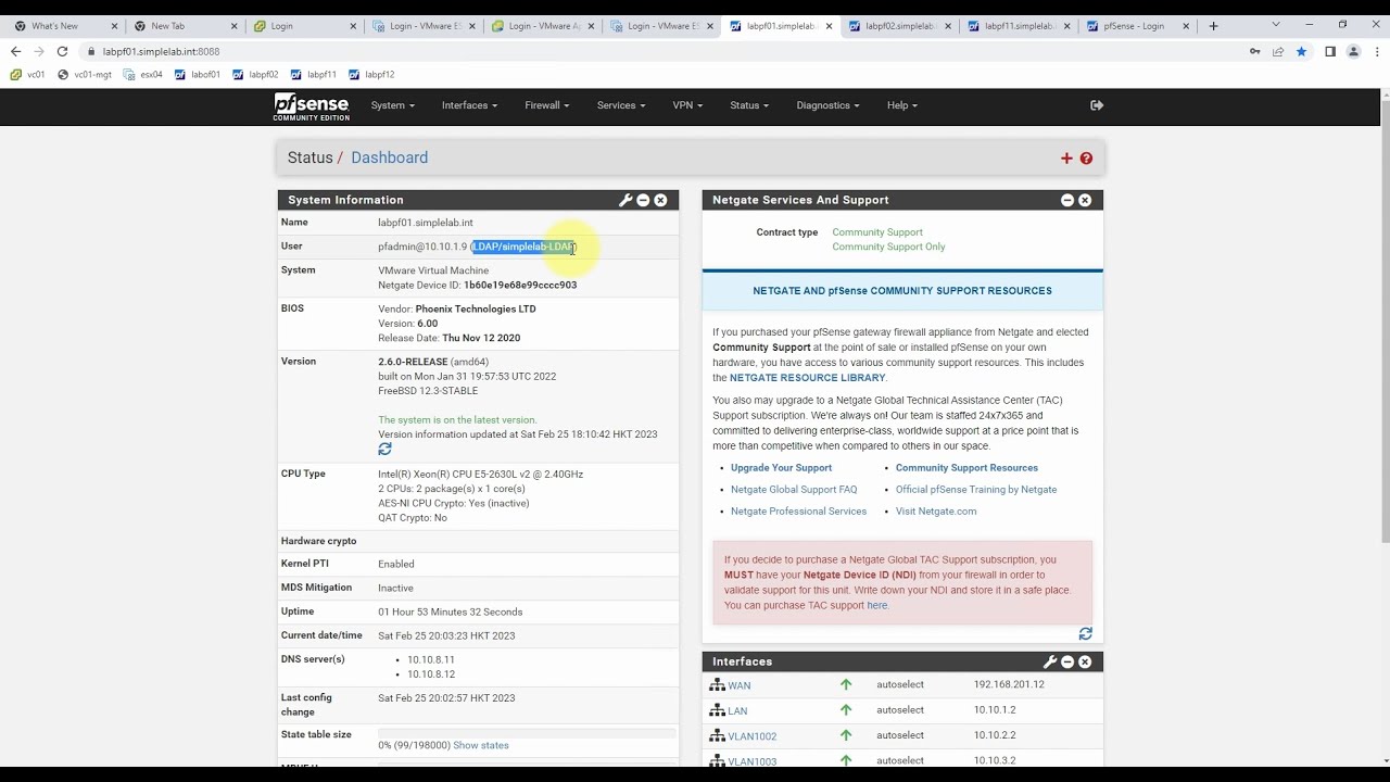 Advanced Lab environment - 15 pfsense login as AD user via LDAPS - YouTube