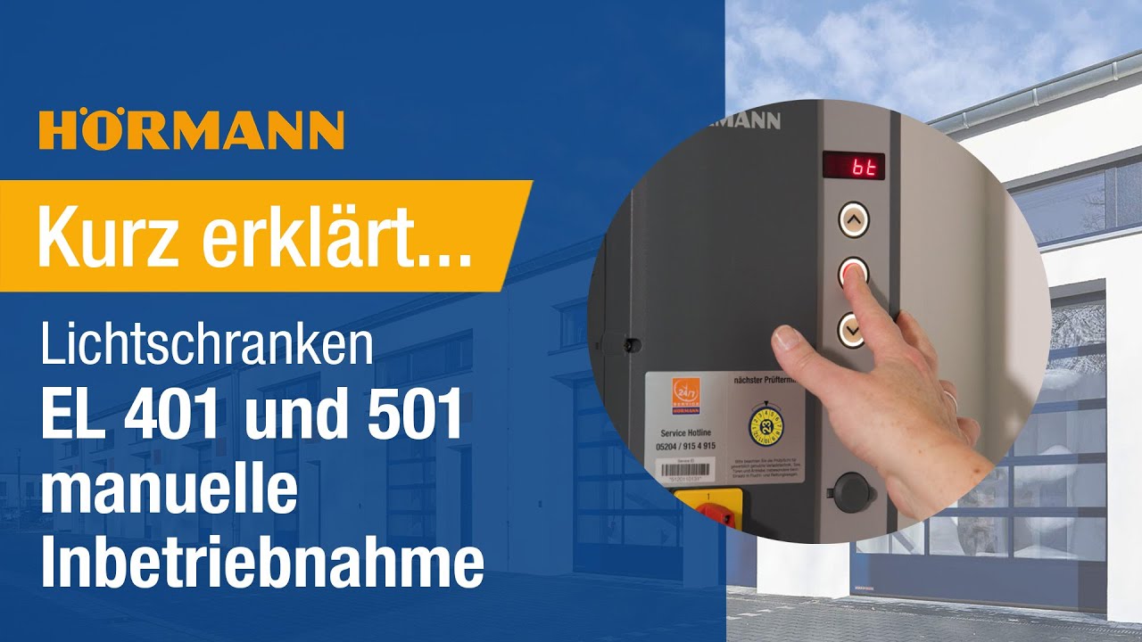 Kurz erklärt-Lichtschranken EL 401 und 501 manuelle Inbetriebnahme an ...