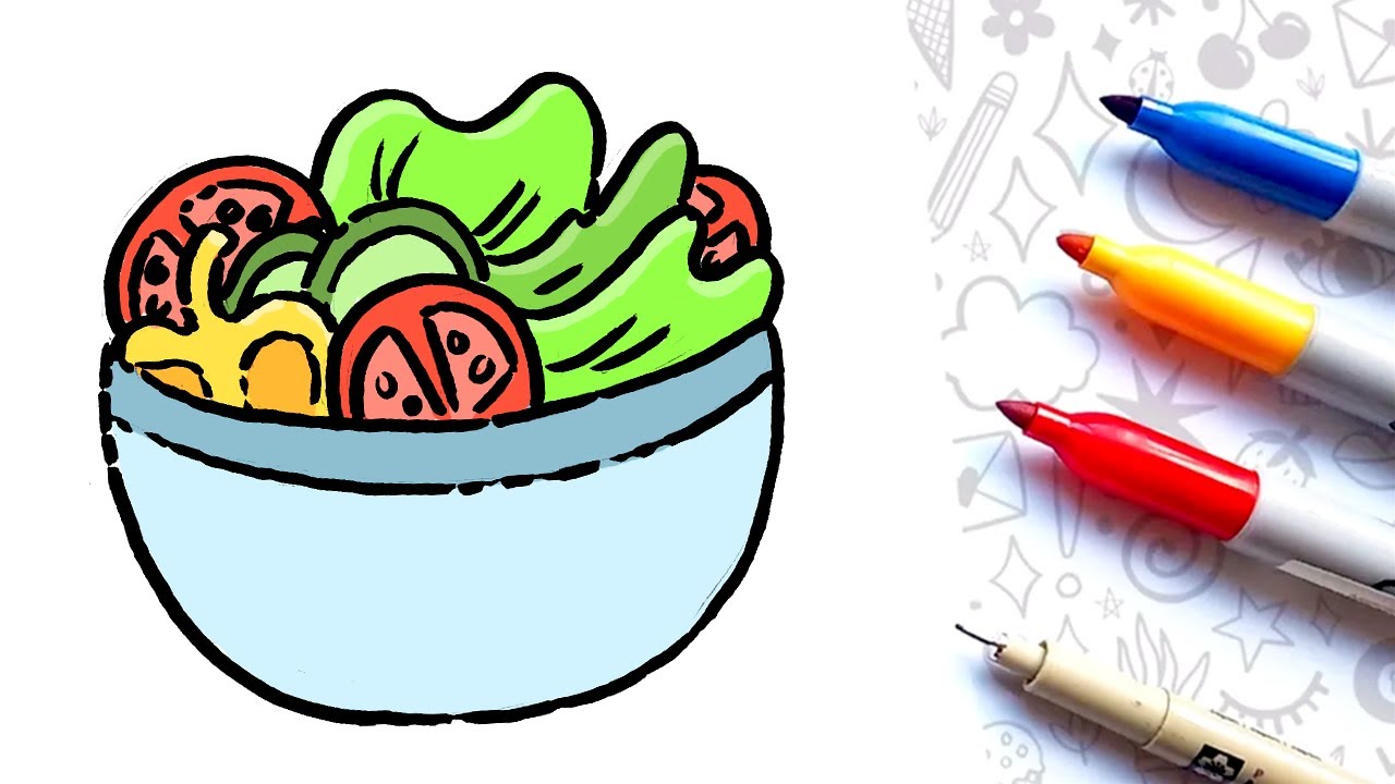 Como DIBUJAR una ENSALADA 🥗 - YouTube