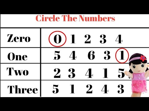 Circle The Correct Numerals Number Of Each Word|Educational Video For ...