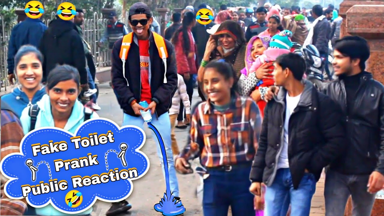 Fake toilet prank video | public toilet prank | best funny reaction ...