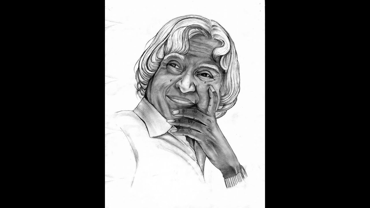 Sketch drawing of Abdul Kalam/drawing videos/ Abdul Kalam drawing ...