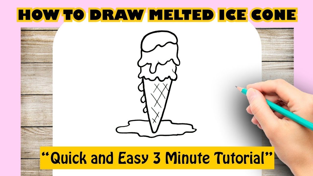 Melting Ice Cream Drawing