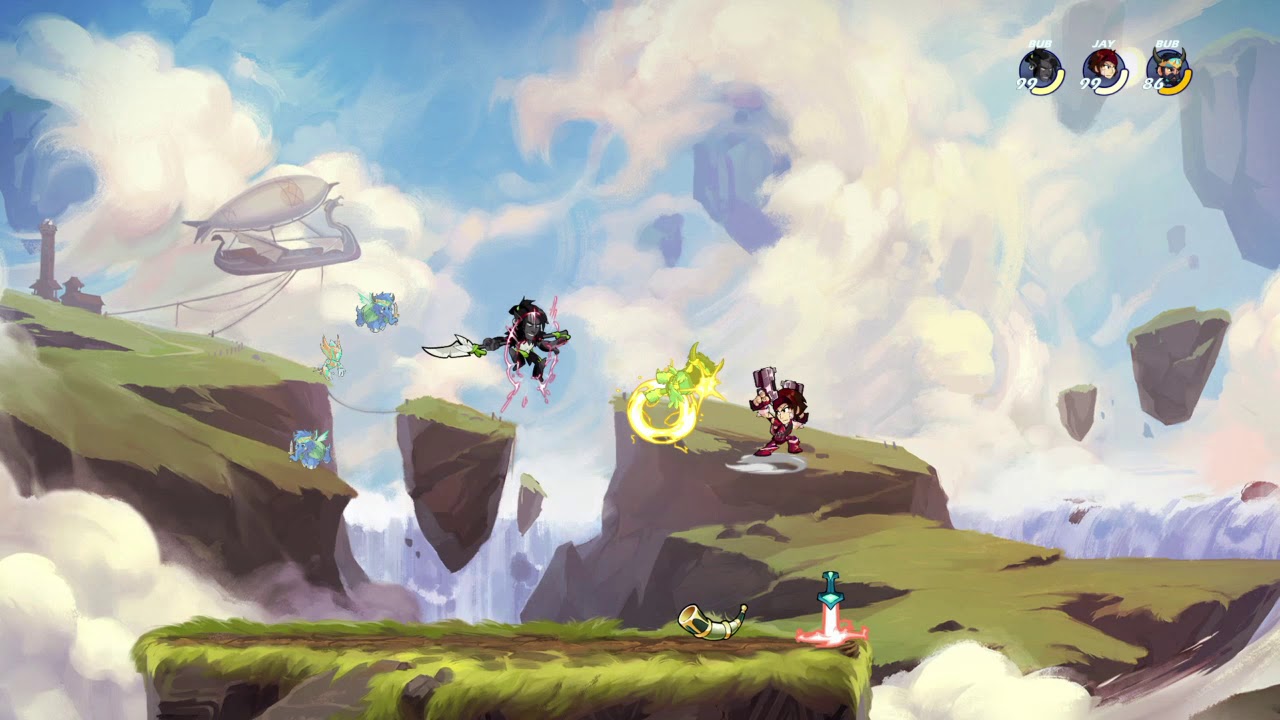 Brawlhalla spear blasters team combo - YouTube