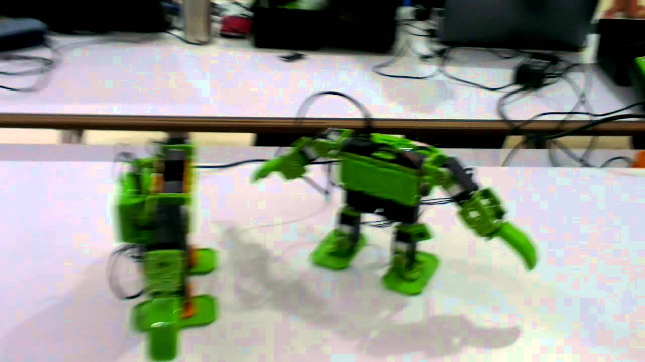 Dongbu 8DOF HOBBIT ROBOT FIGHT(Use HerkuleX 0101 AI servo)! - YouTube