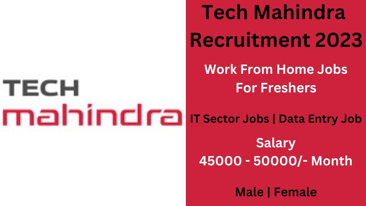 tech mahindra jobs for freshers | 12th/part time/full time/work from ...