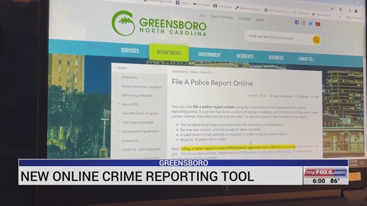 Greensboro Police Department launches new online reporting tool - YouTube