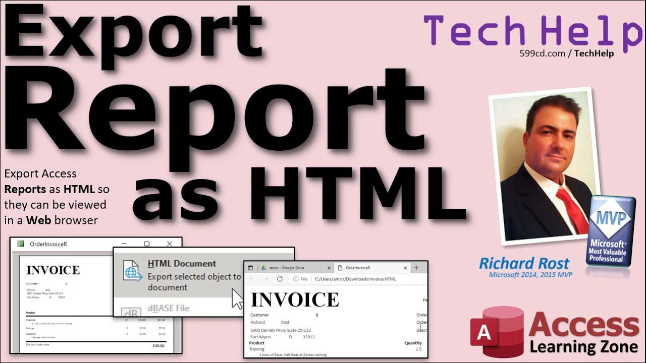 Export Microsoft Access Reports as HTML Documents to View in Web ...