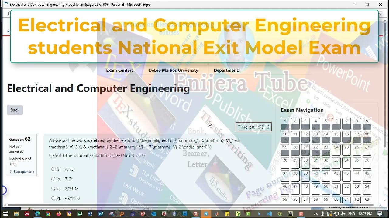 90 Questions Electrical and Computer Engineering students National Exit Model Exam #exitexam ...