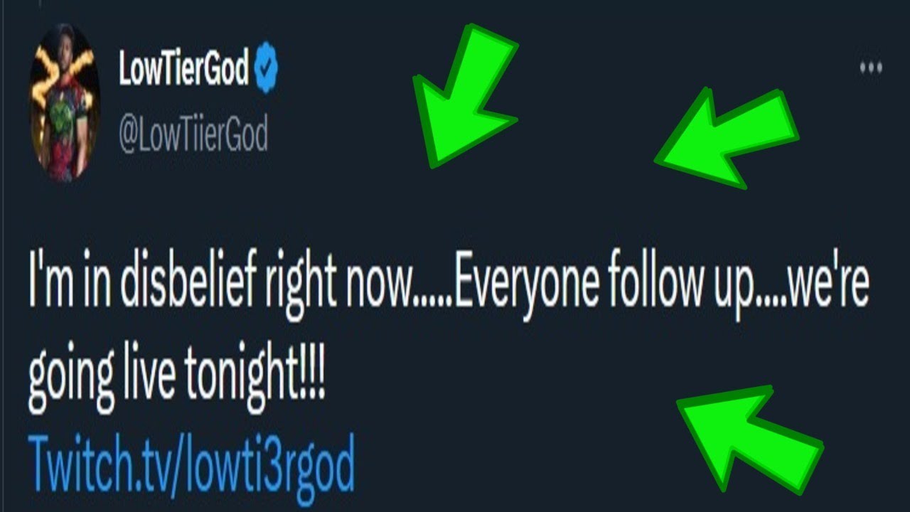 LowTierGod is back on Twitch!?!?!? - YouTube