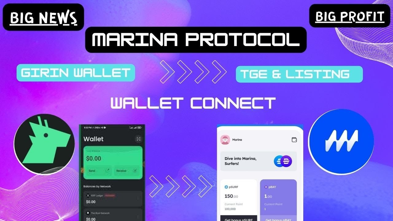 Marina Protocol||How to Connect Girin Wallet with pSURF(Marina) Full ...