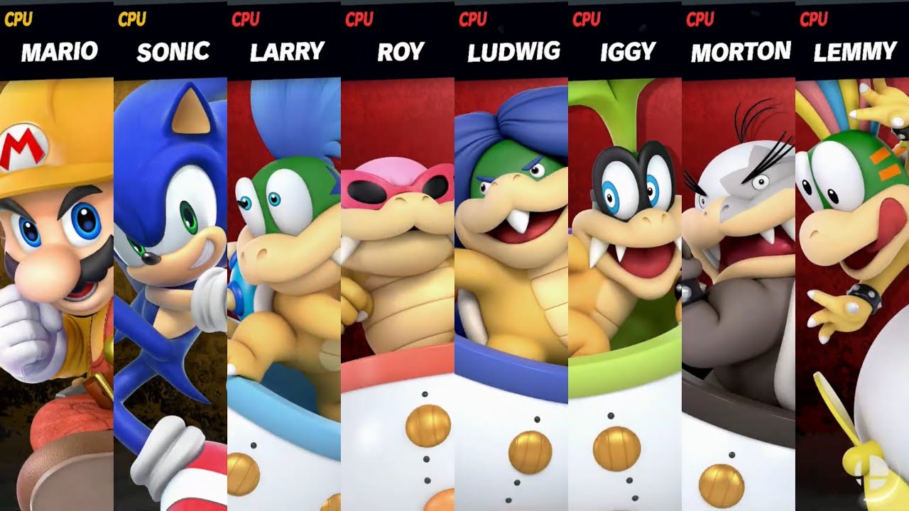 Super Smash Bros. Ultimate - Sonic's Help to Defeat the Koopalings ...